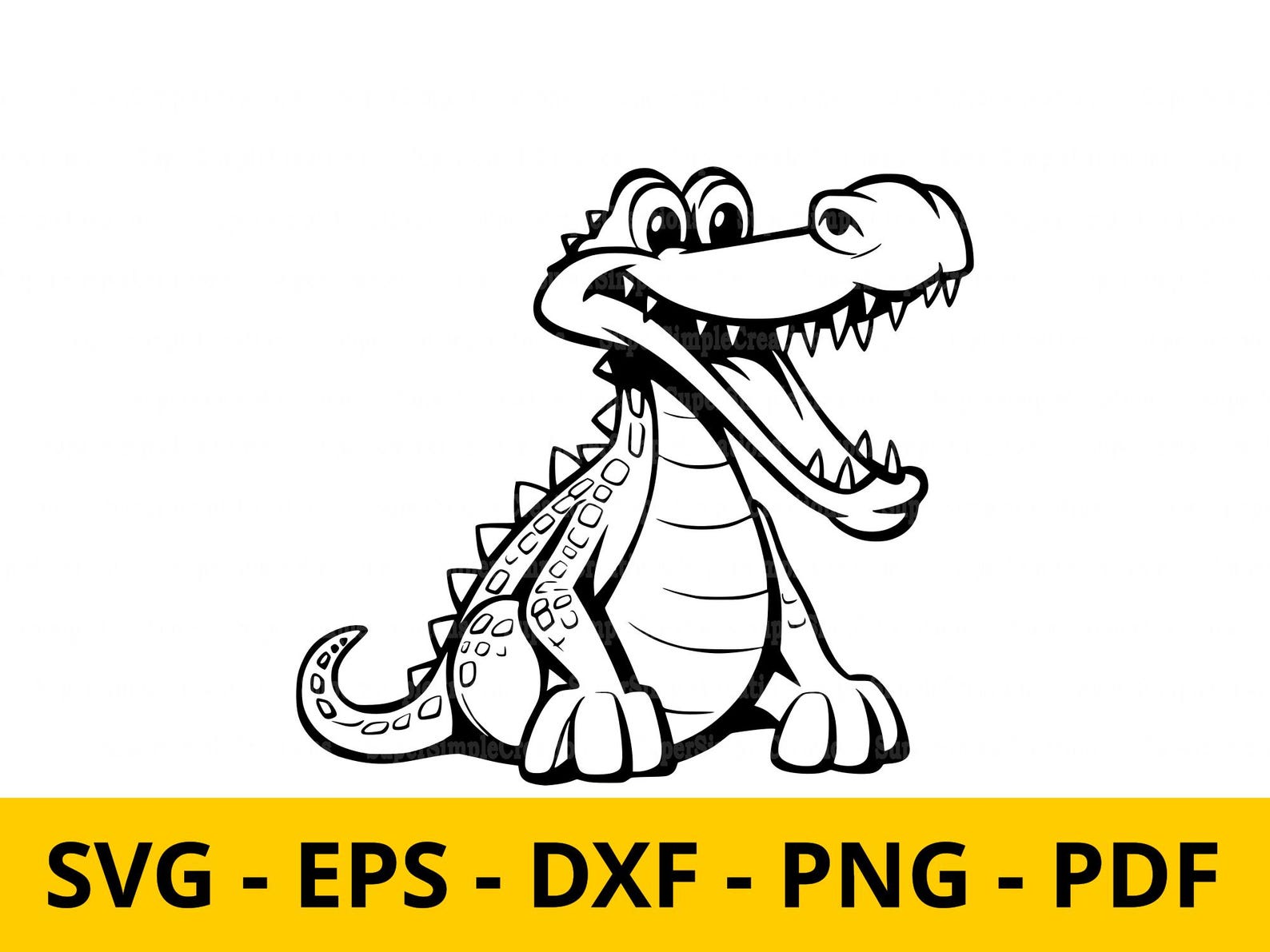 Corcodile Vector Design Svg Clipart Digital Download T-shirt Design ...