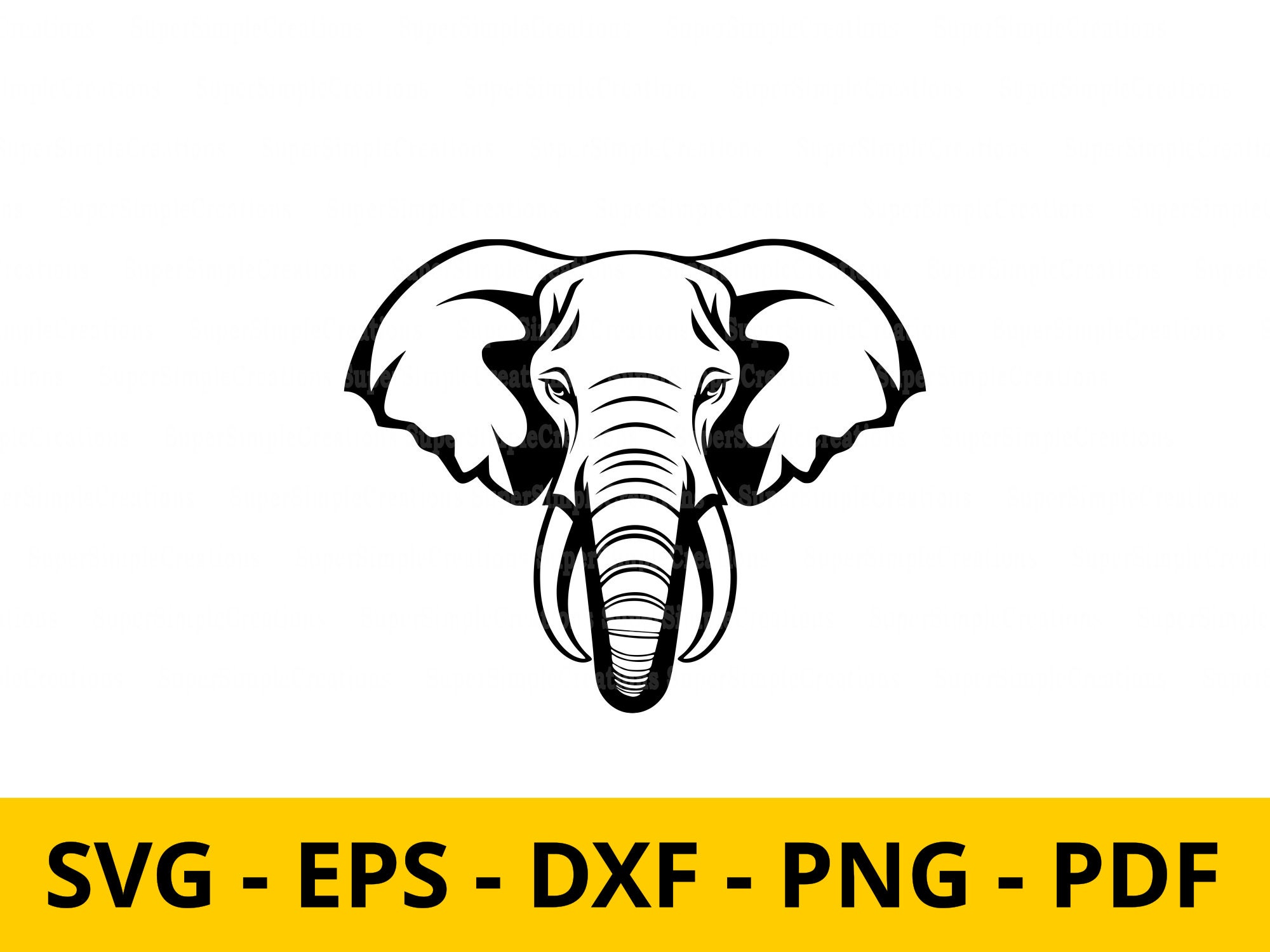 Elephant Svg - Elephant Wall Art Vector File Clipart Art Digital ...