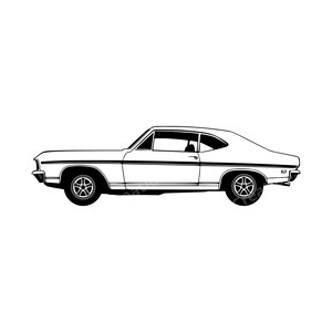 Nova 350 Retro Car Svg, Eps, Dxf and Png | Digital | Vector Vehicle ...