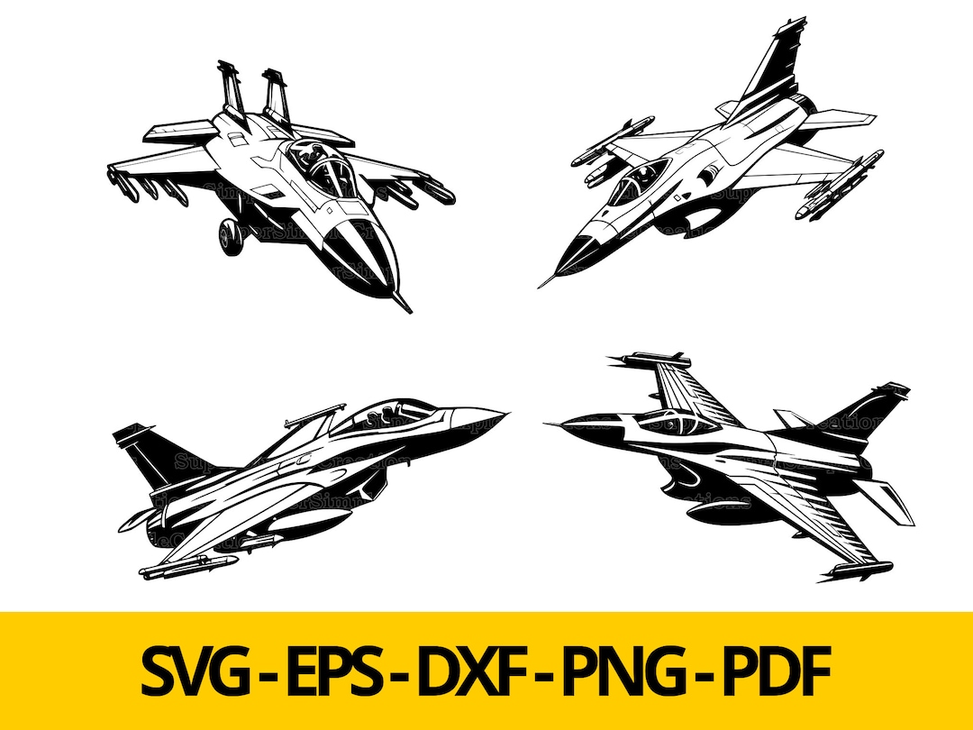 F-16 Fighting Falcon Bundle Svg Warbird Svg Vector Image - Etsy