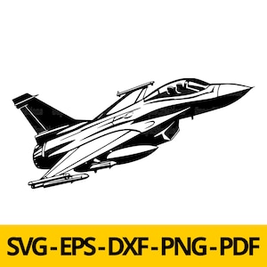 F-16 Fighting Falcon Svg, Eps, Dxf and Png | Warbird Svg| Vector Image ...