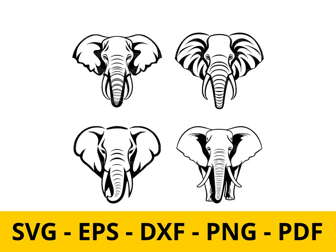 Elephant Svg - Elephant Wall Art Vector File Clipart Art Digital ...