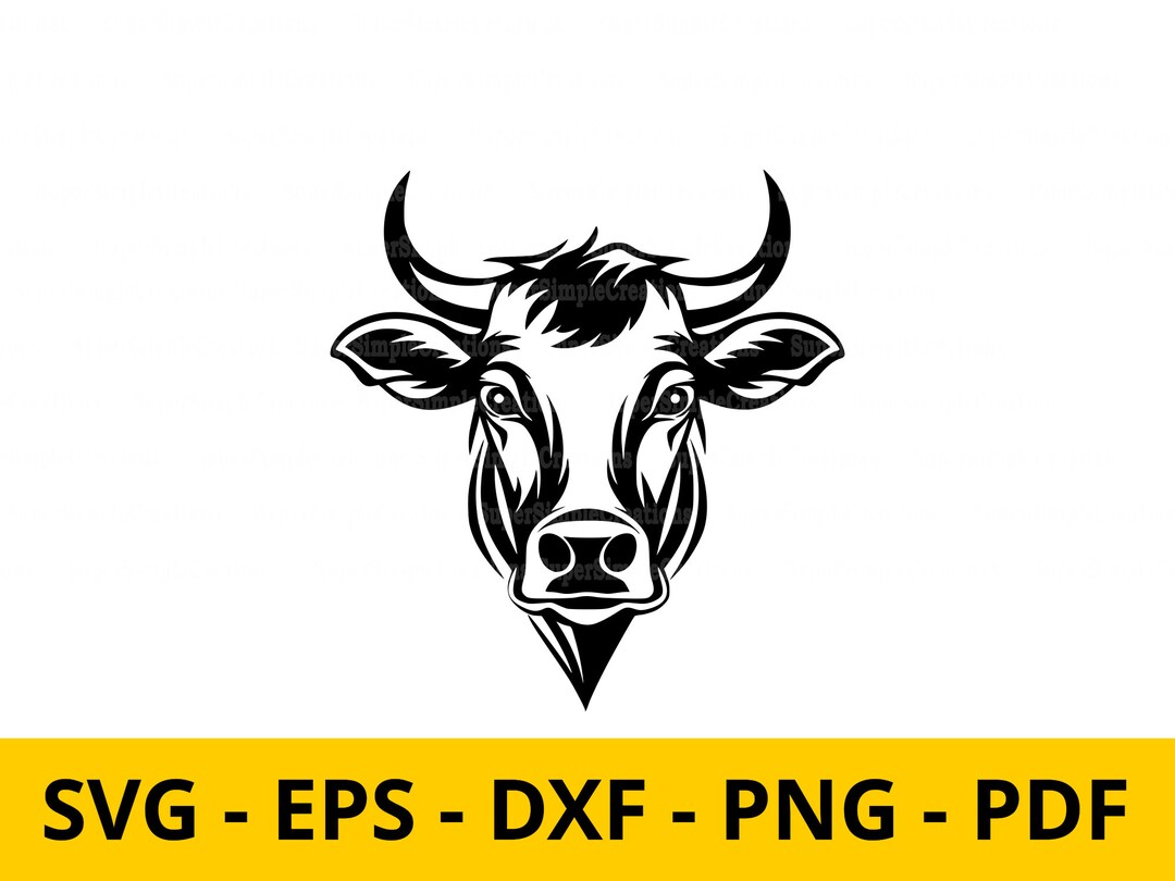 Cow Svg - Cow Laser Engraving Art Vector File Clipart Art Digital ...
