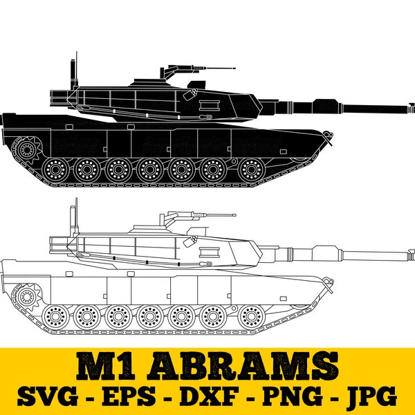 M1a1 Abrams Tank Svg - Etsy