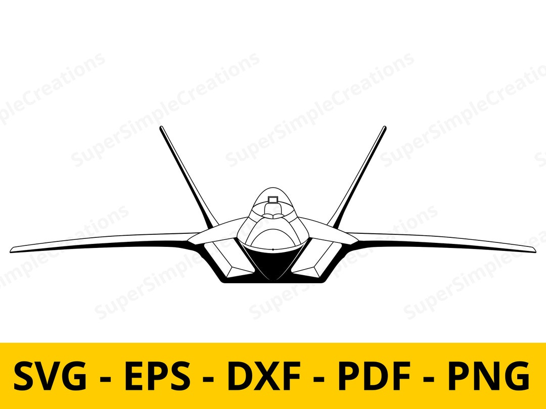F-22 Raptor| Clipart | Warbird Svg| Fighter Plane Svg | Plane | Digital ...