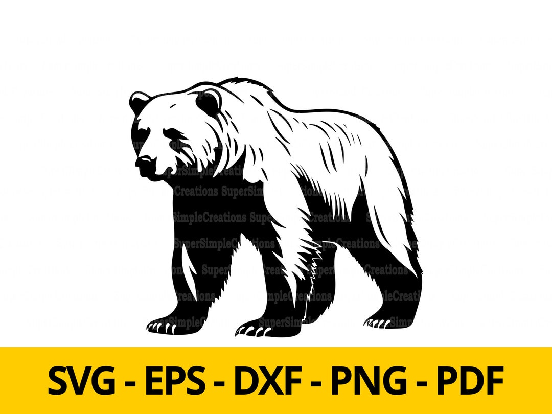 Bear Vector Design Svg Clipart Art Digital Download T-shirt Design ...