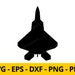 F-22 Raptor Silhouette | Clipart | Warbird Svg| Fighter Plane Svg ...