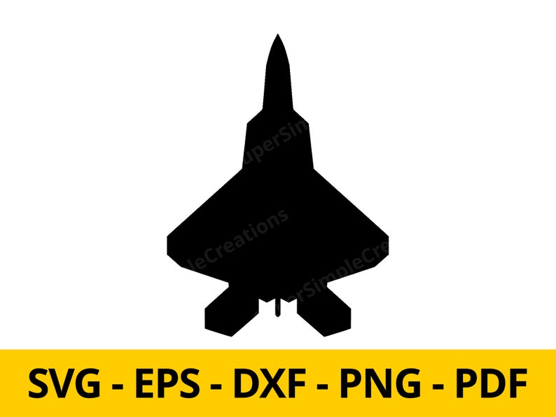 F-22 Raptor Silhouette | Clipart | Warbird Svg| Fighter Plane Svg ...