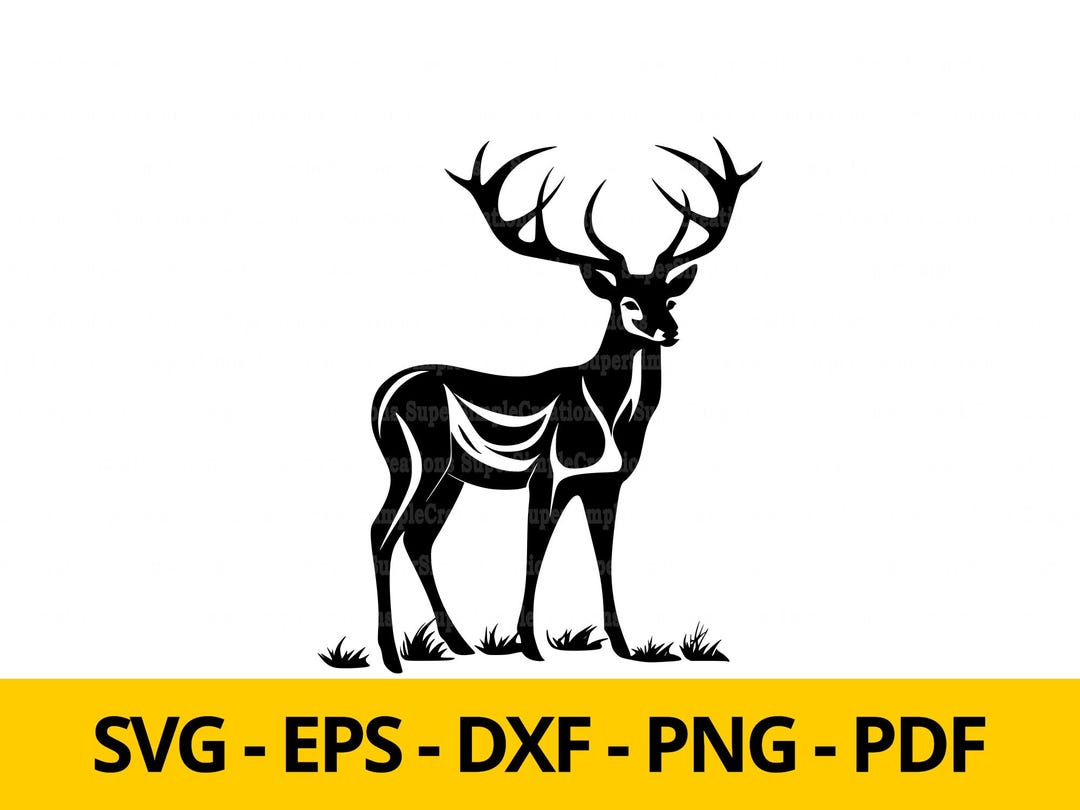 Deer Vector Design Svg Clipart Art Digital Download T-shirt Design ...