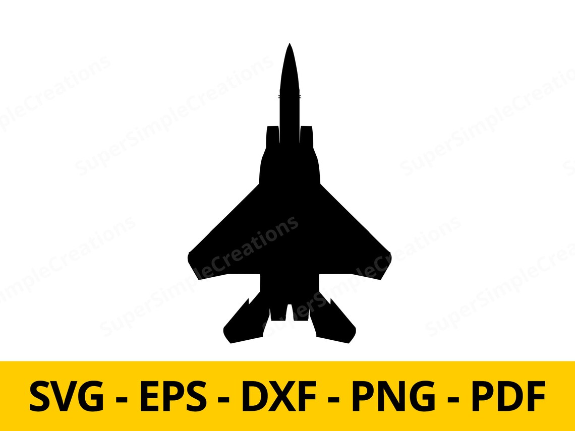 F-15 Eagle| Clipart | Warbird Svg| Fighter Plane Svg | Plane | Digital ...