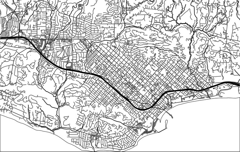 Santa Barbara Map Svg, Multiple Layers Map | Santa Barbara Map for ...