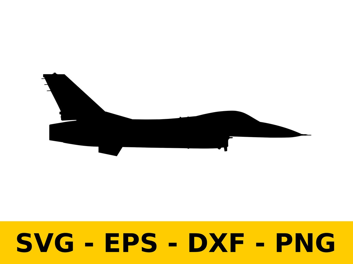 F-16 Fighting Falcon Svg, Eps, Dxf and Png | Warbird Svg| Vector Image ...