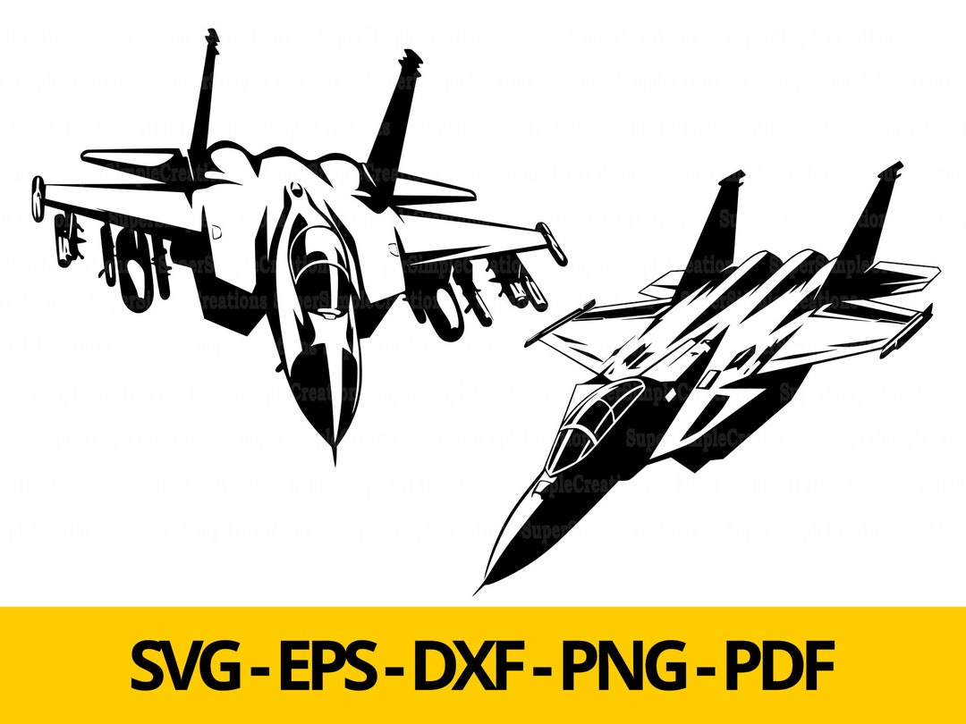F-15 Eagle Clipart Warbird Svg Fighter Plane Svg Plane - Etsy