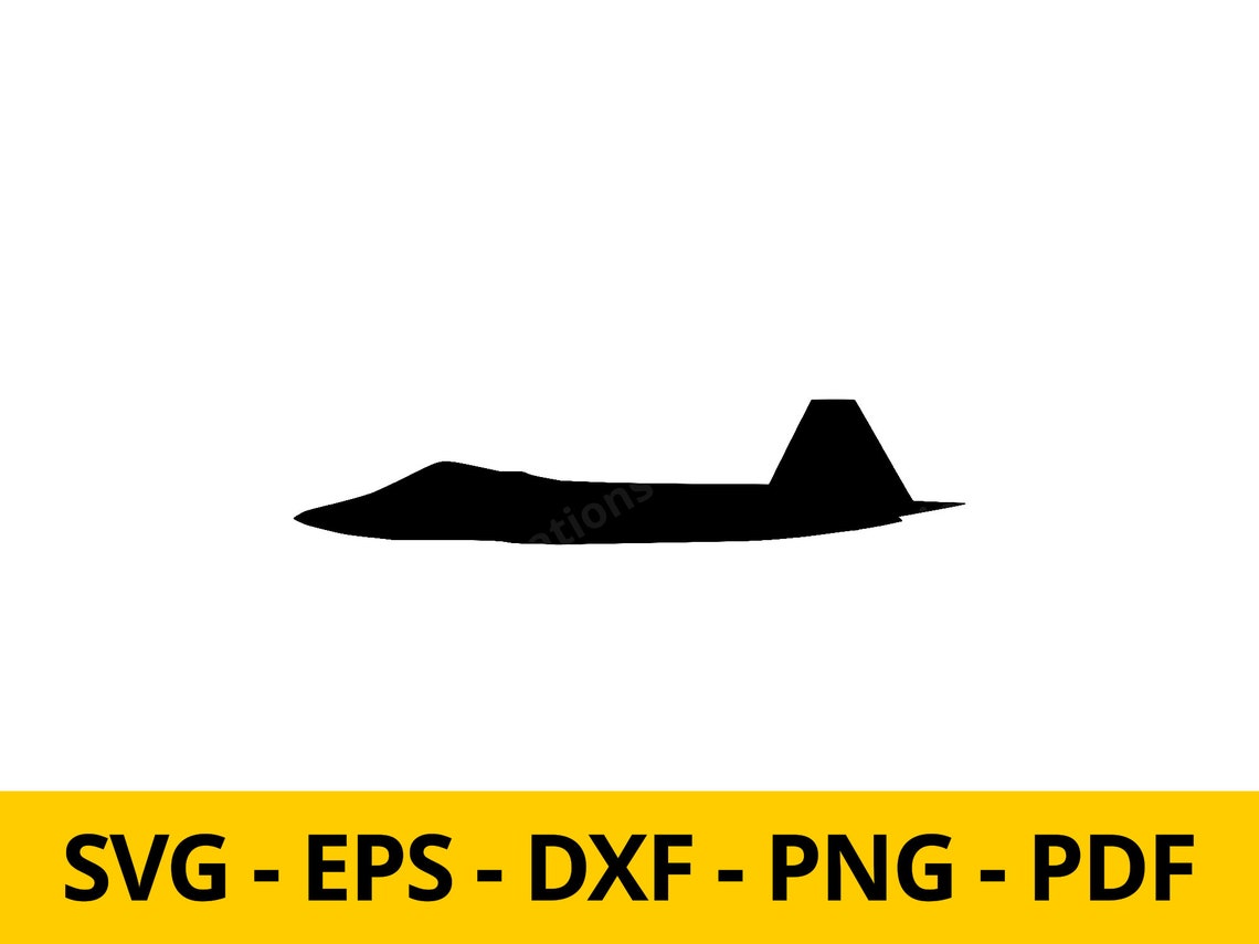 F-22 Raptor Silhouette | Clipart | Warbird Svg| Fighter Plane Svg ...