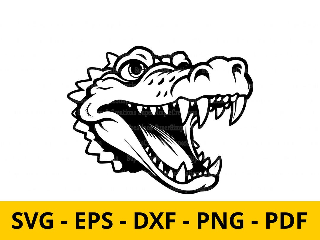 Corcodile Vector Design Svg Clipart Digital Download T-shirt Design ...