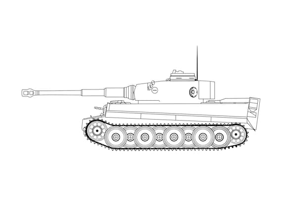 Panzer Tank Ww2 Drawing