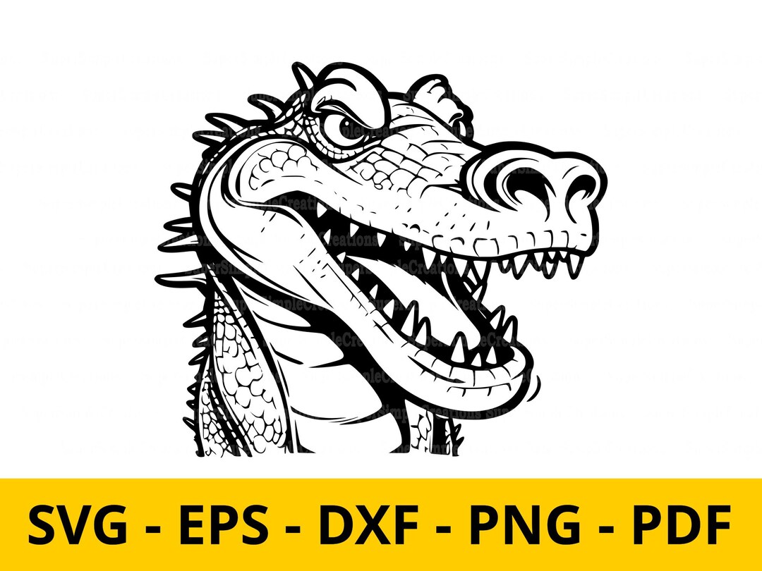 Corcodile Vector Design Svg Clipart Digital Download T-shirt Design ...