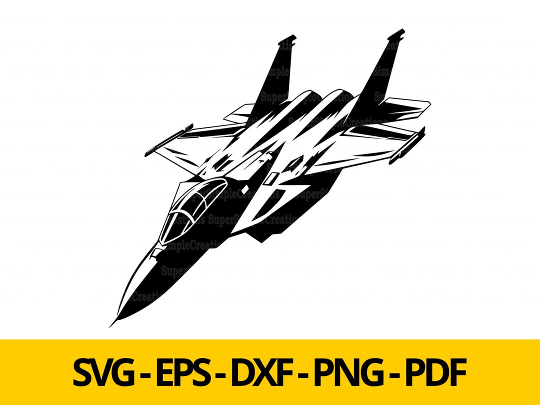 F-15 Eagle | Clipart | Warbird Svg| Fighter Plane Svg | Plane | Digital ...
