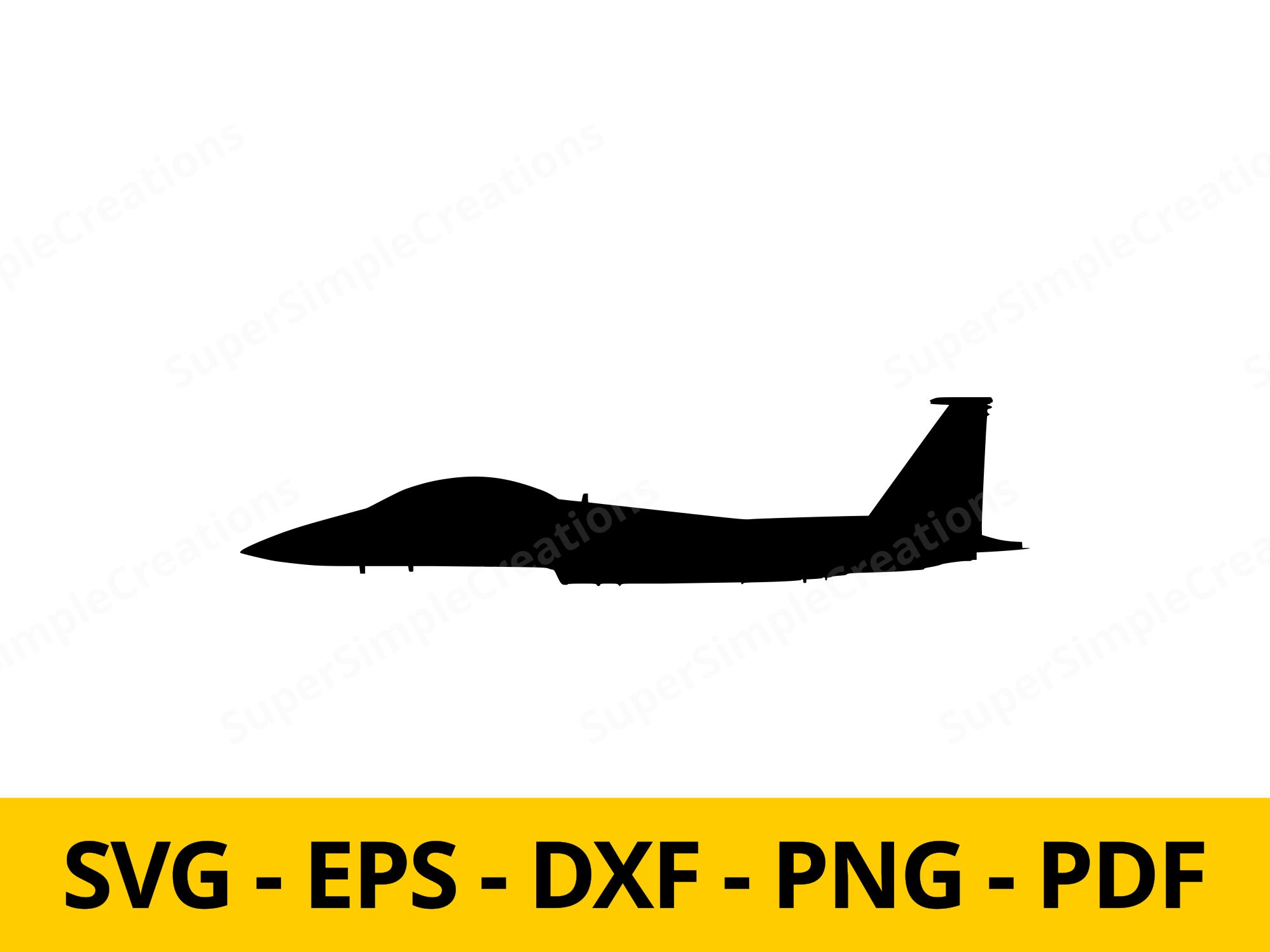 F-15 Eagle| Clipart | Warbird Svg| Fighter Plane Svg | Plane | Digital ...
