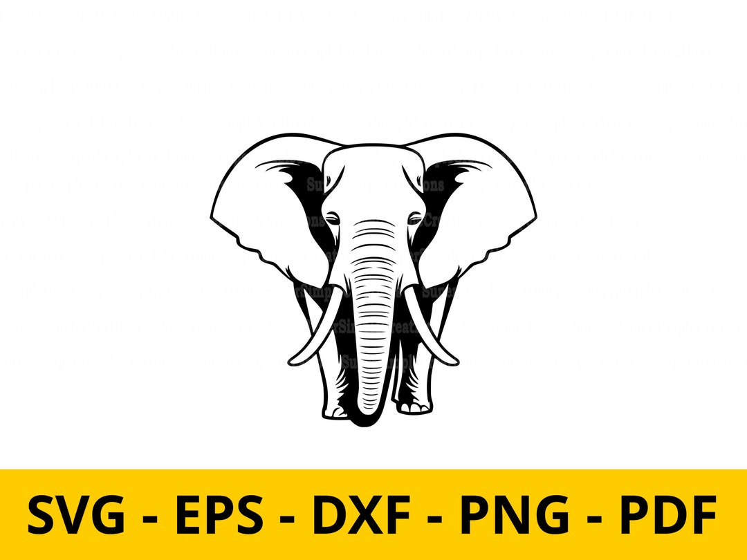Elephant Svg - Elephant Wall Art Vector File Clipart Art Digital ...