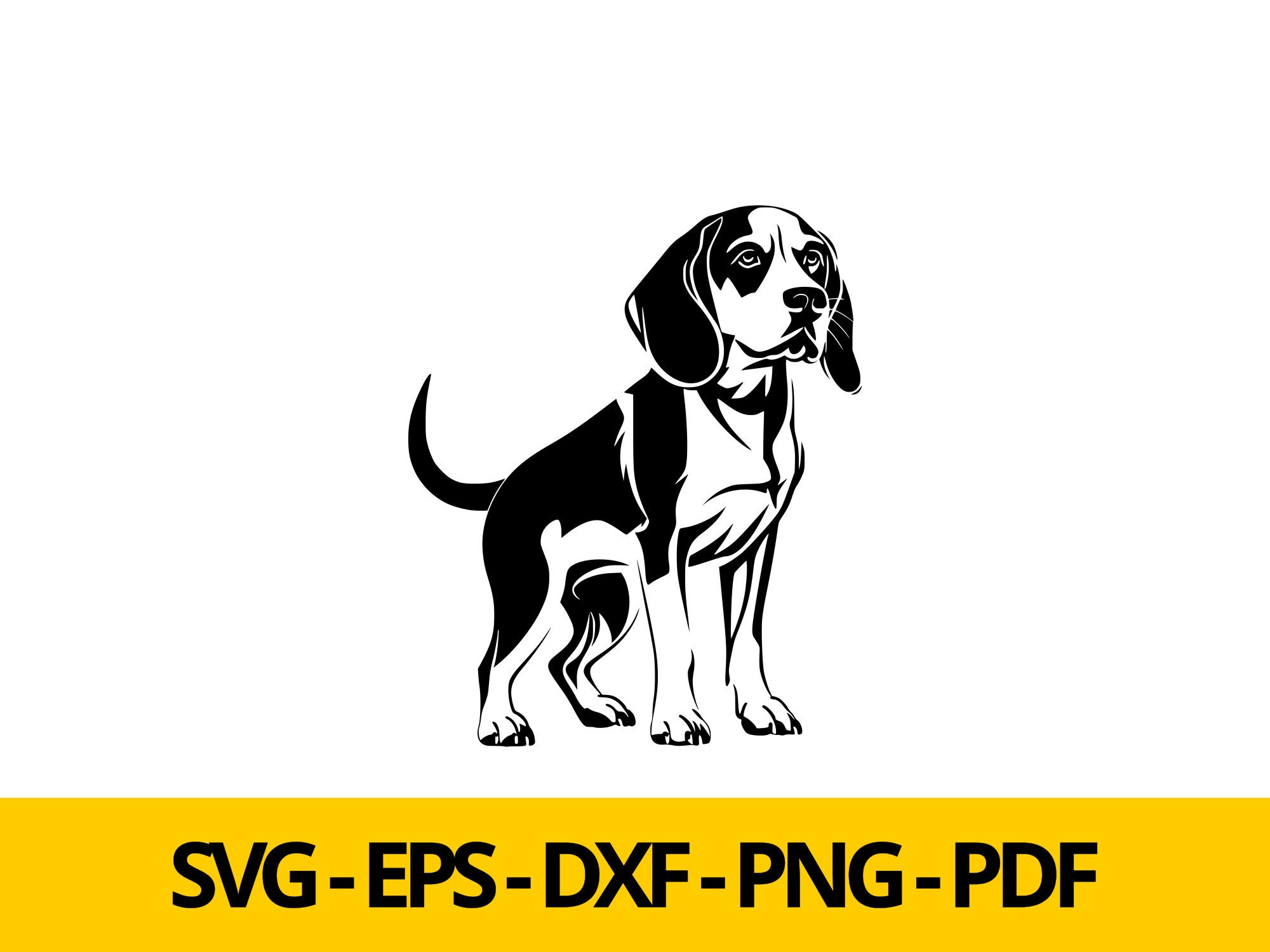 Beagle Vector Svg Bundle Dog Breed K-9 Animal Canine Clipart Digital ...