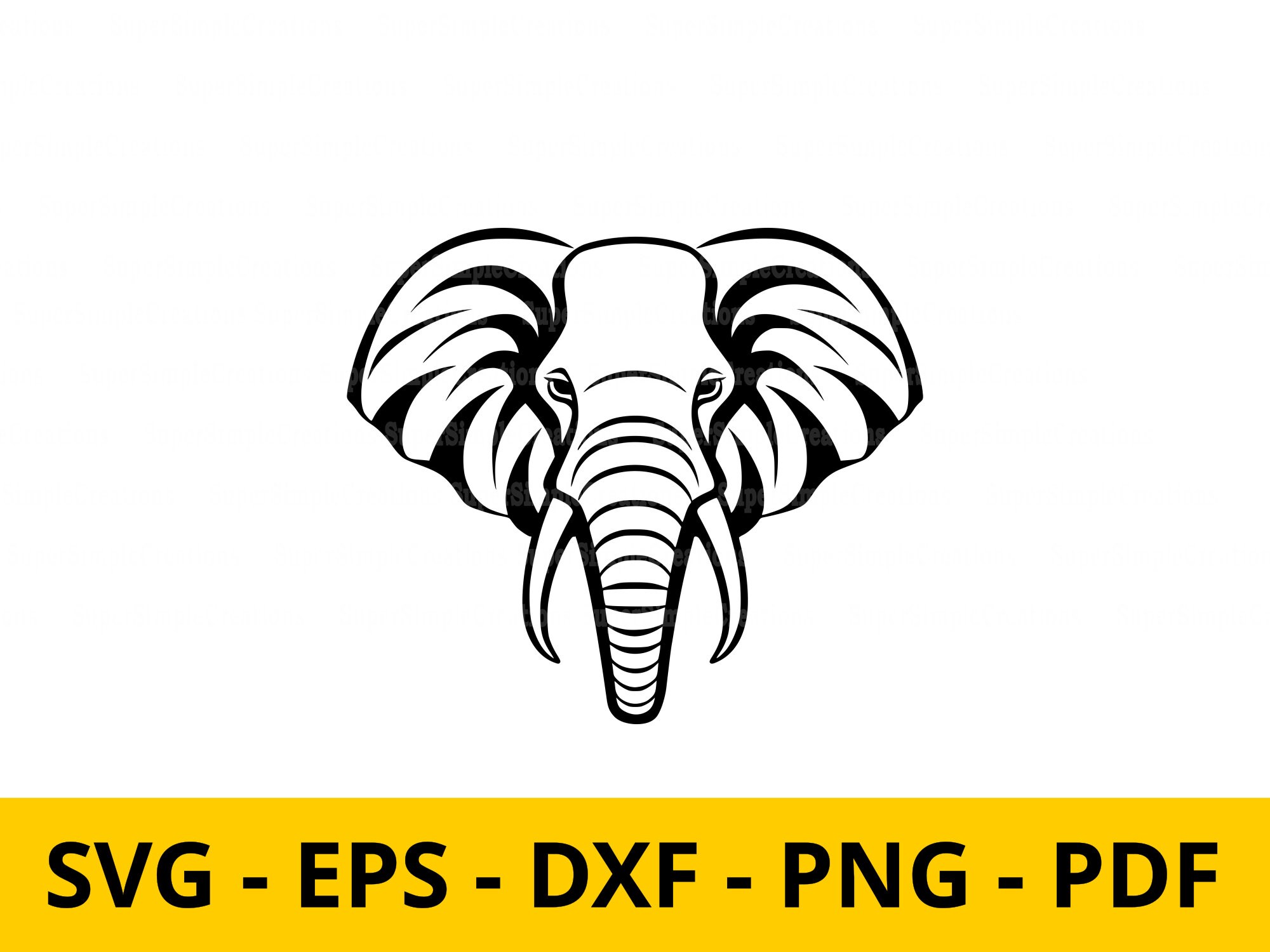 Elephant Svg - Elephant Wall Art Vector File Clipart Art Digital ...