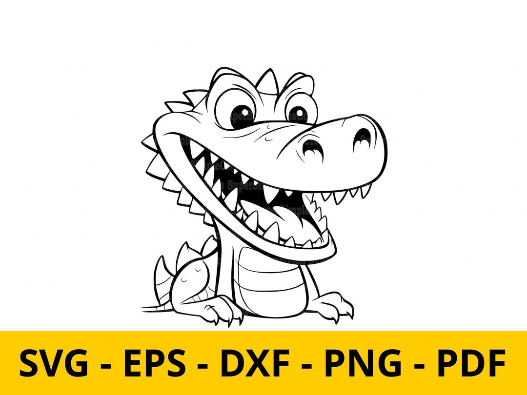 Corcodile Vector Design Svg Clipart Digital Download T-shirt Design ...