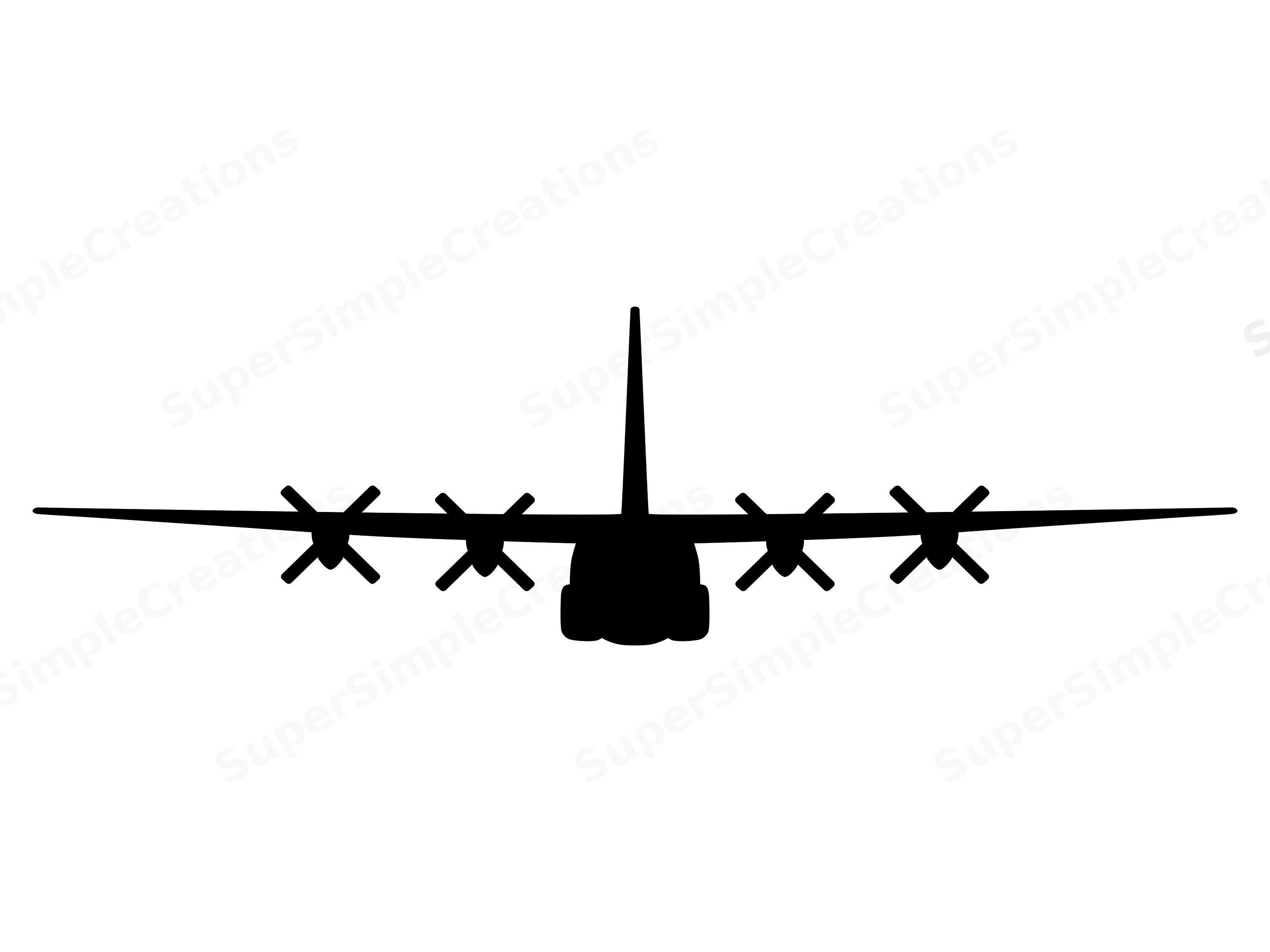 Lockheed Martin C-130 Hercules | Clipart | Plane | Digital Download | T-shirt Design | Sticker ...