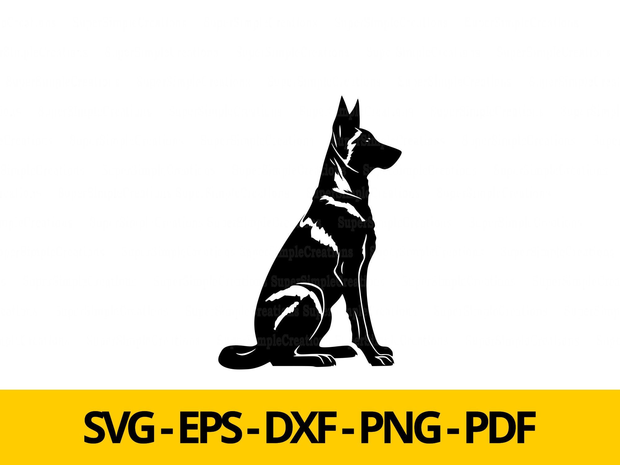 Belgian Malinois Svg - Guarding Dog Comercial Use Clipart Dog Art ...