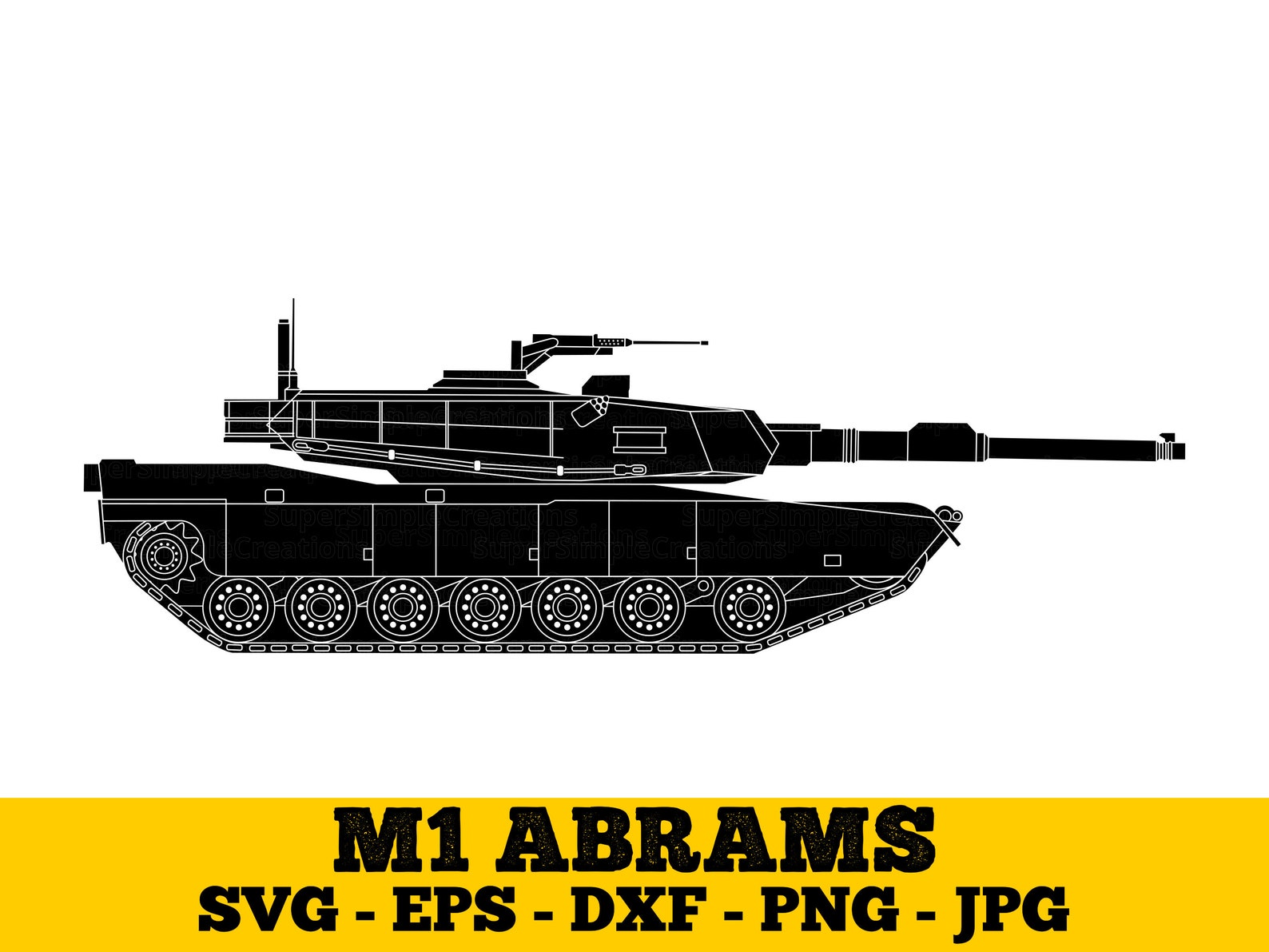Abrams Tank Svg, Eps, Dxf, Png, Jpg. M1 Abrams| Armor Vehicle Svg ...