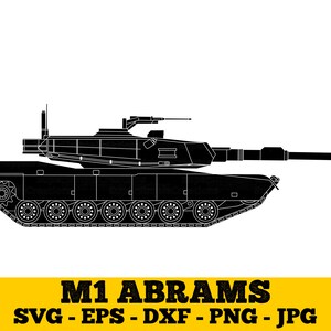 Abrams Tank Svg, Eps, Dxf, Png, Jpg. M1 Abrams| Armor Vehicle Svg ...
