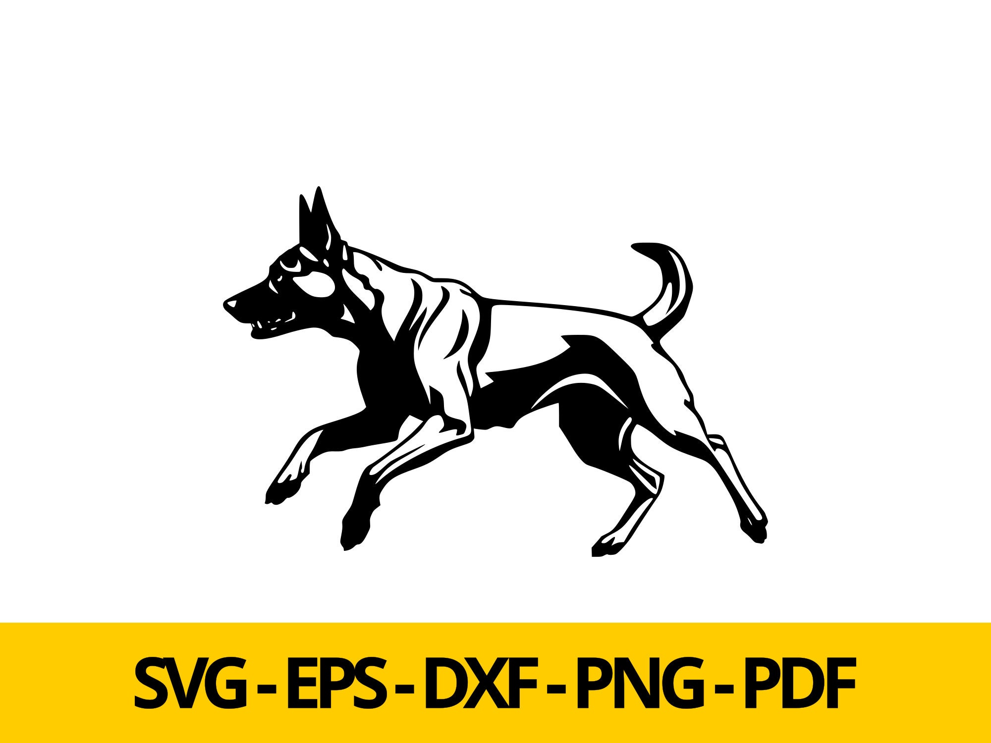 Belgian Malinois Svg - Guarding Dog Comercial Use Clipart Dog Art ...