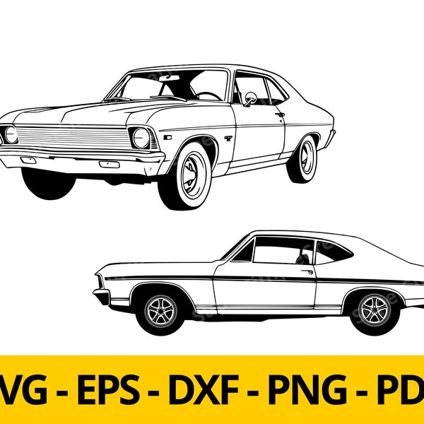 Chevy Nova Drawing - Etsy