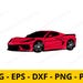 Corvette 2020 C8 Svg, Eps, Dxf Png | Digital | Vector Image | Clipart ...