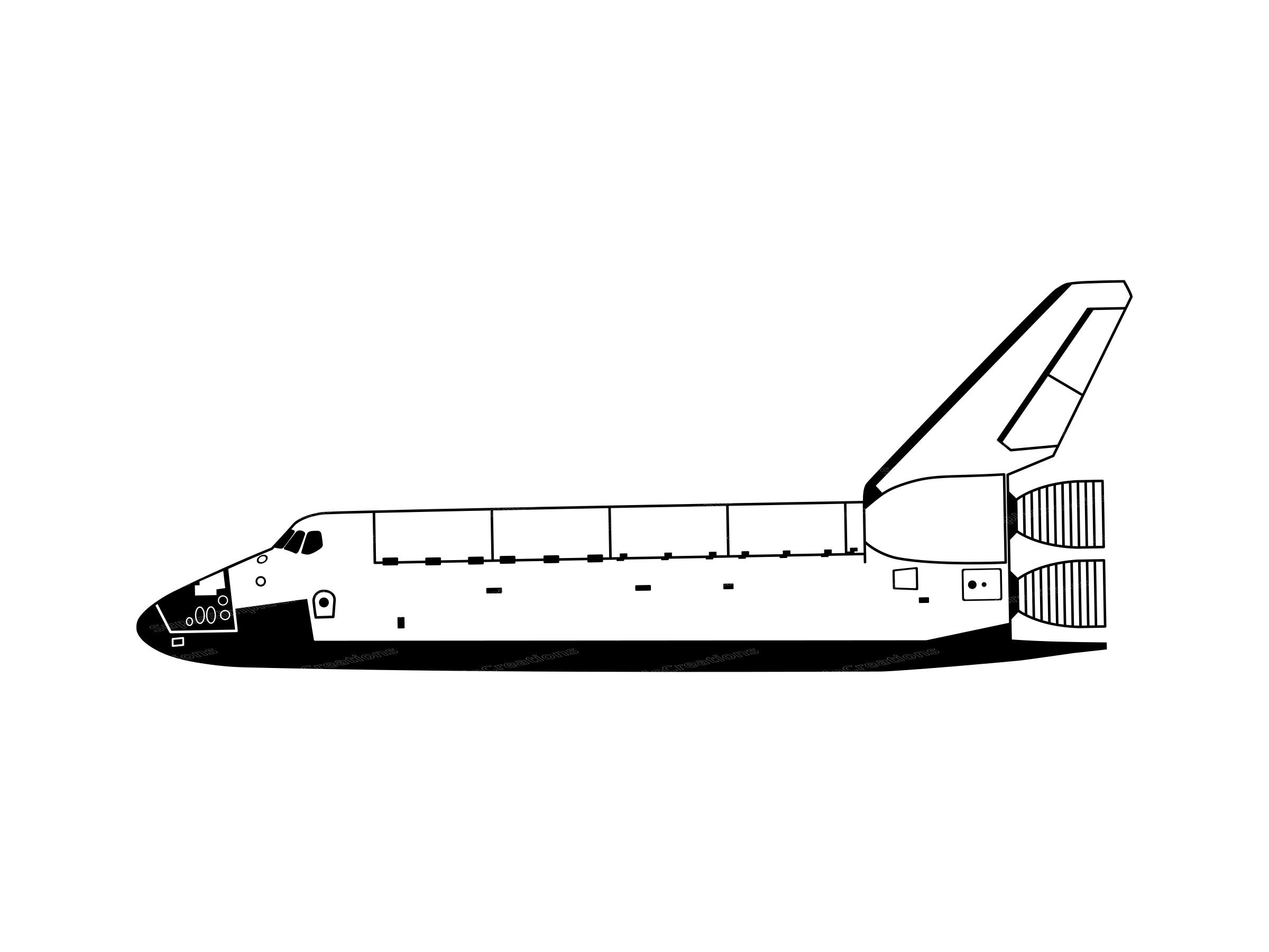 Space Shuttle Svg | Space Shuttle for Laser Cut | Vector Image ...