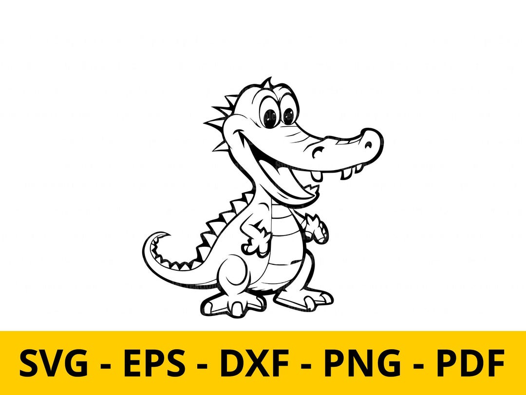 Corcodile Vector Design Svg Clipart Digital Download T-shirt Design ...