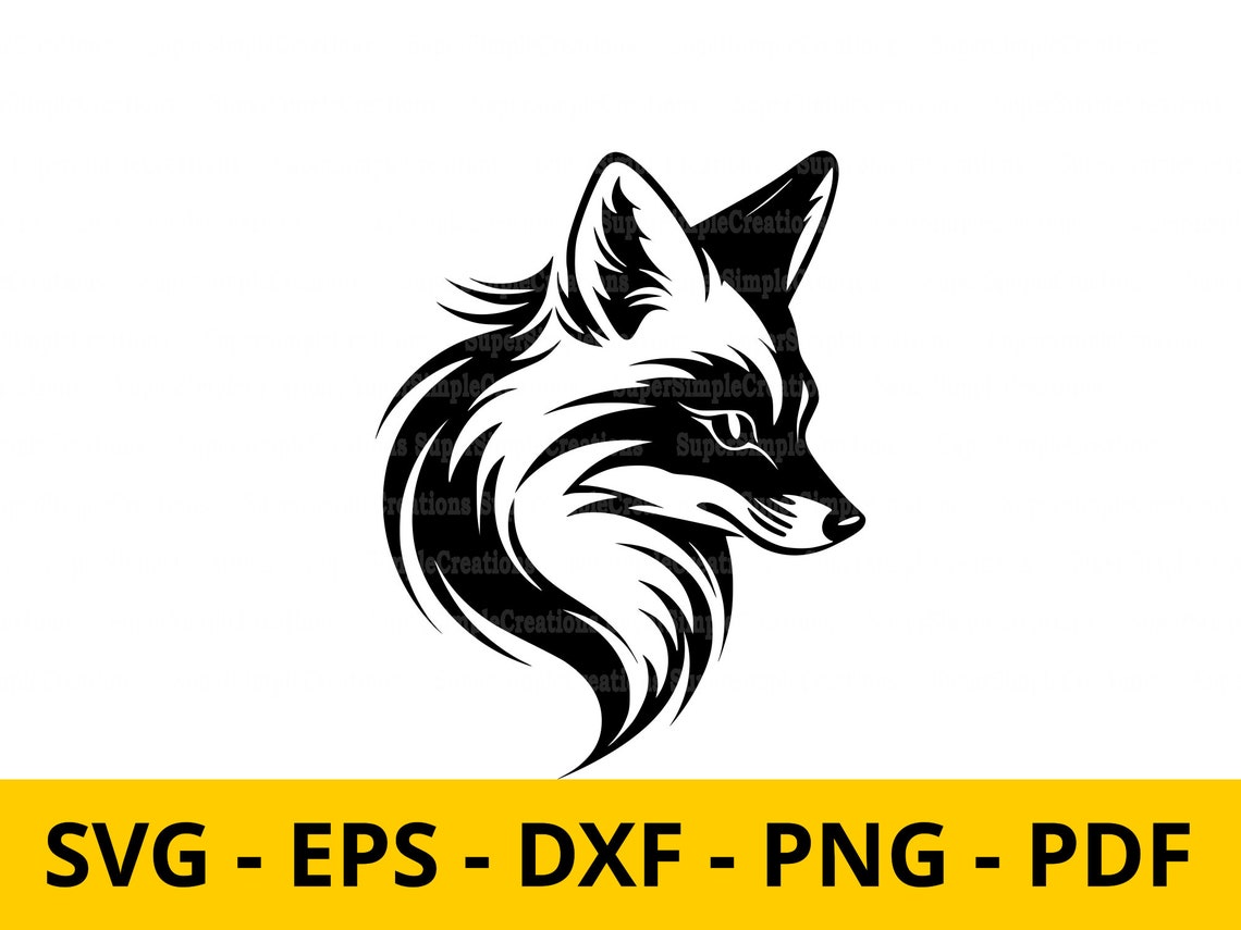 Fox Head Svg - Comercial Use Clipart Foxyart Digital Download T-shirt ...