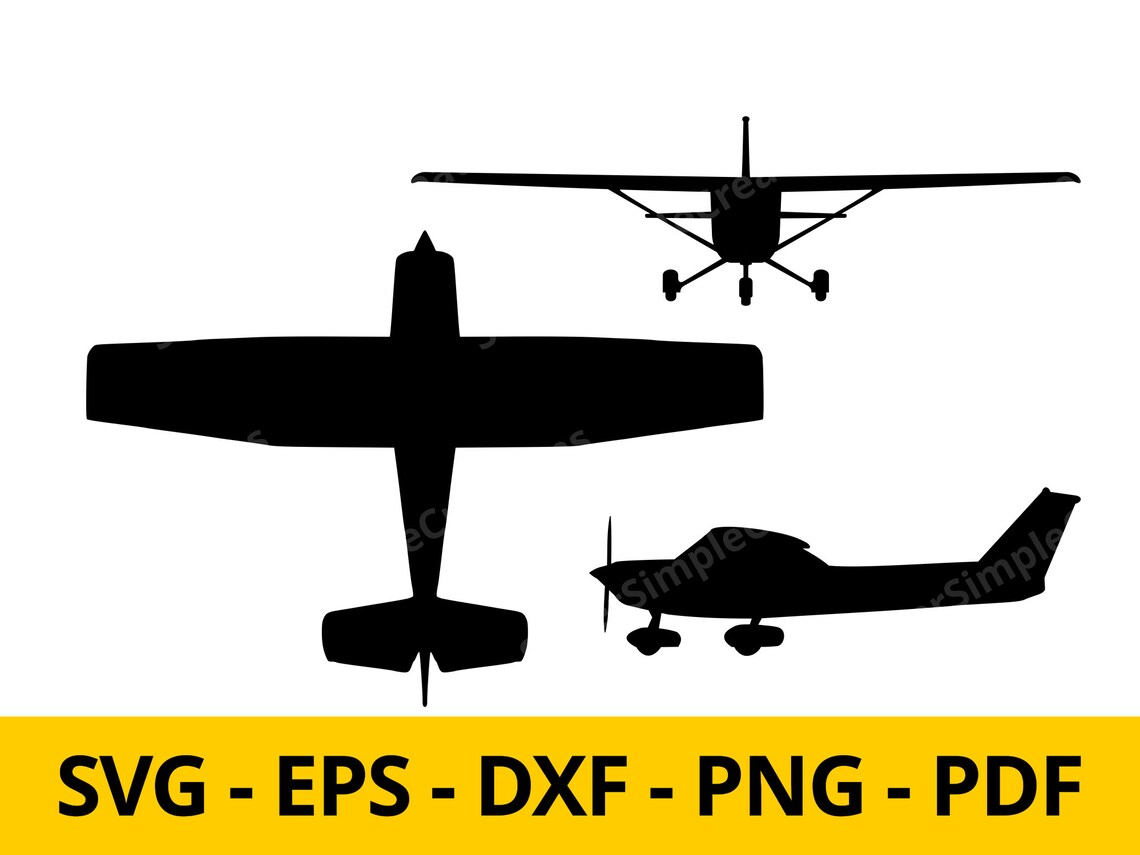 Cessna Plane Svg, Eps, Dxf and Png | Aeroplane Svg| Vector Image ...