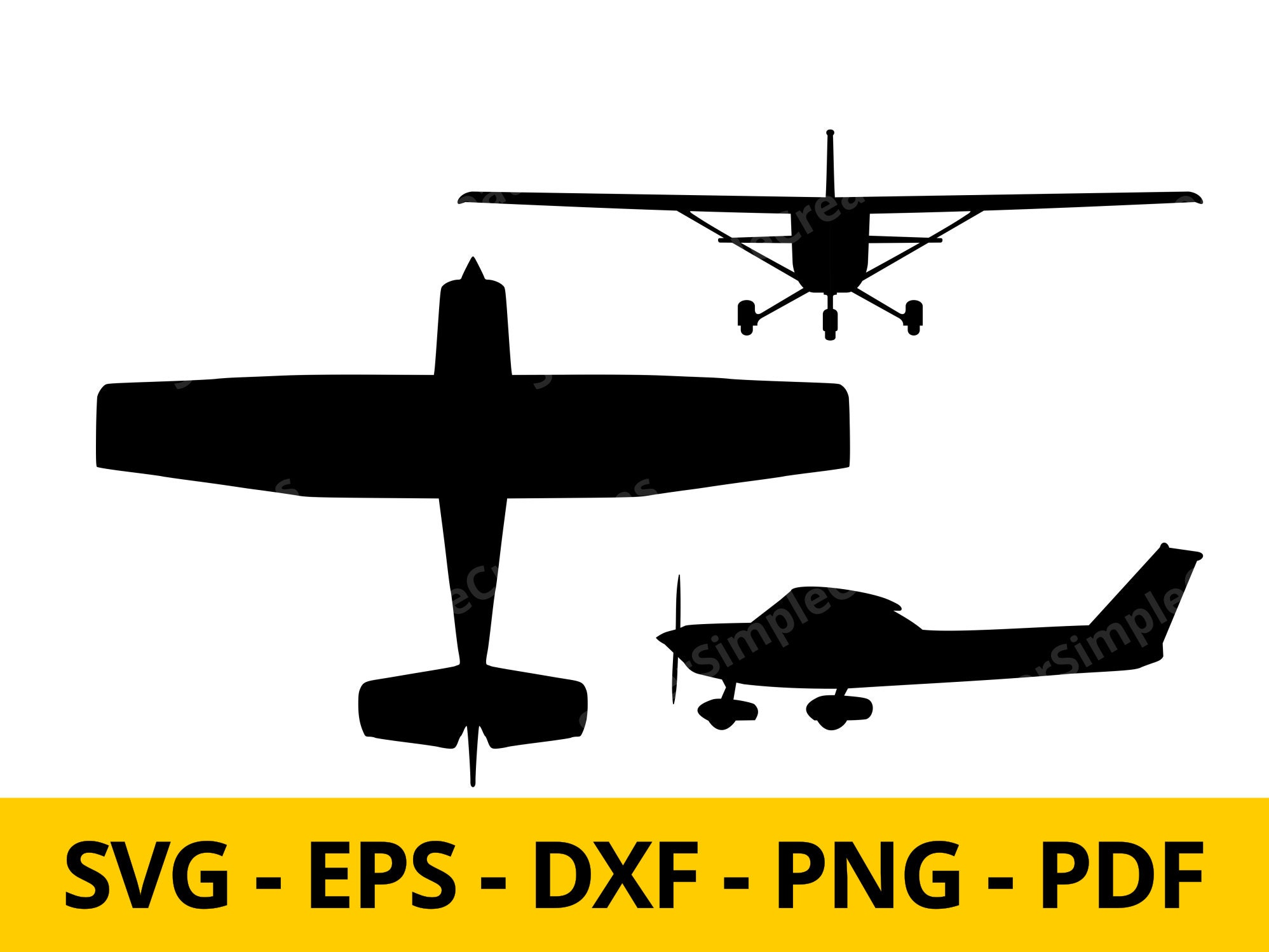 Cessna Plane Svg, Eps, Dxf and Png | Aeroplane Svg| Vector Image ...