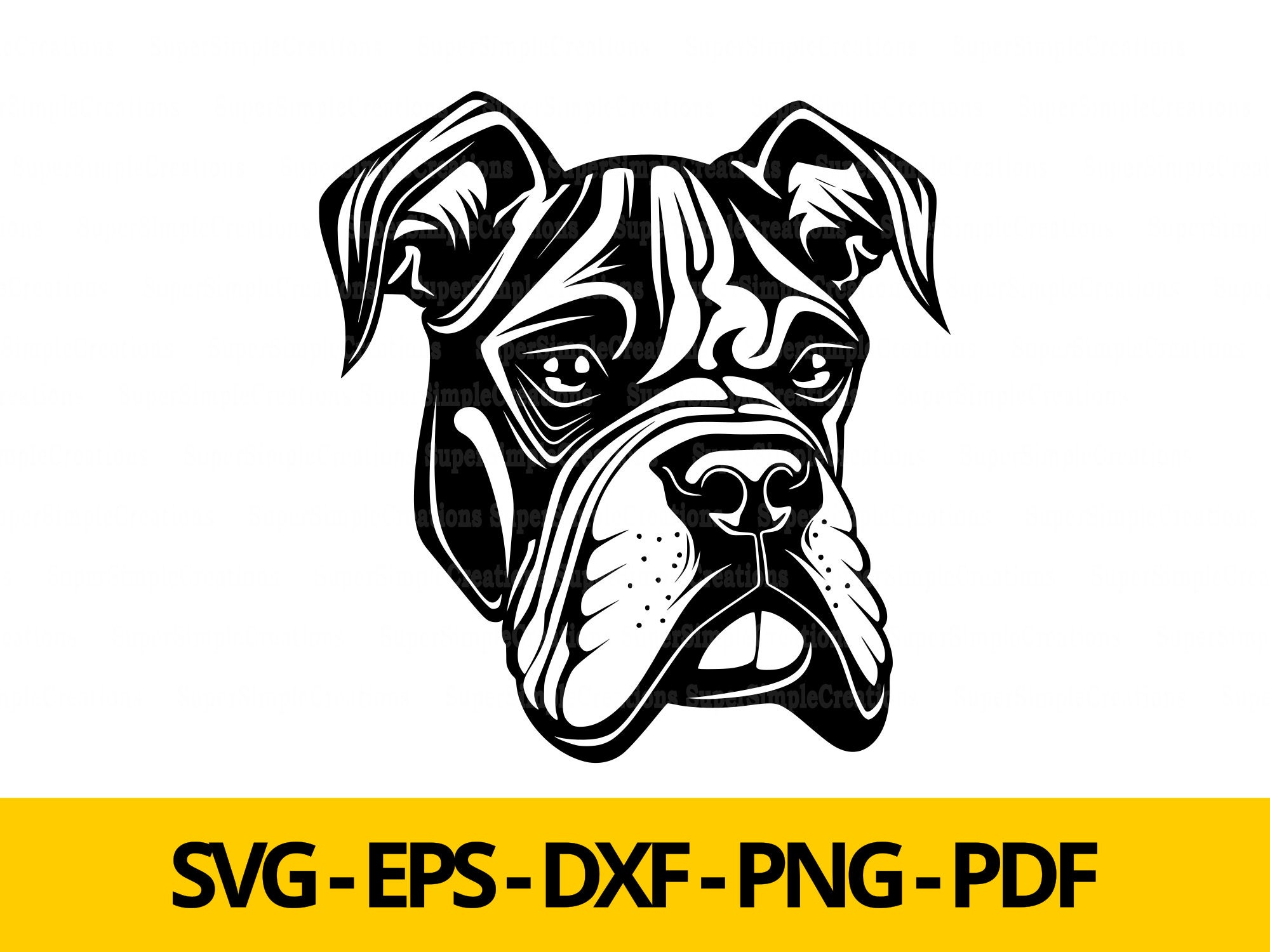 Boxer Svg Adorable Dog SVG Comercial Use Clipart Dog - Etsy