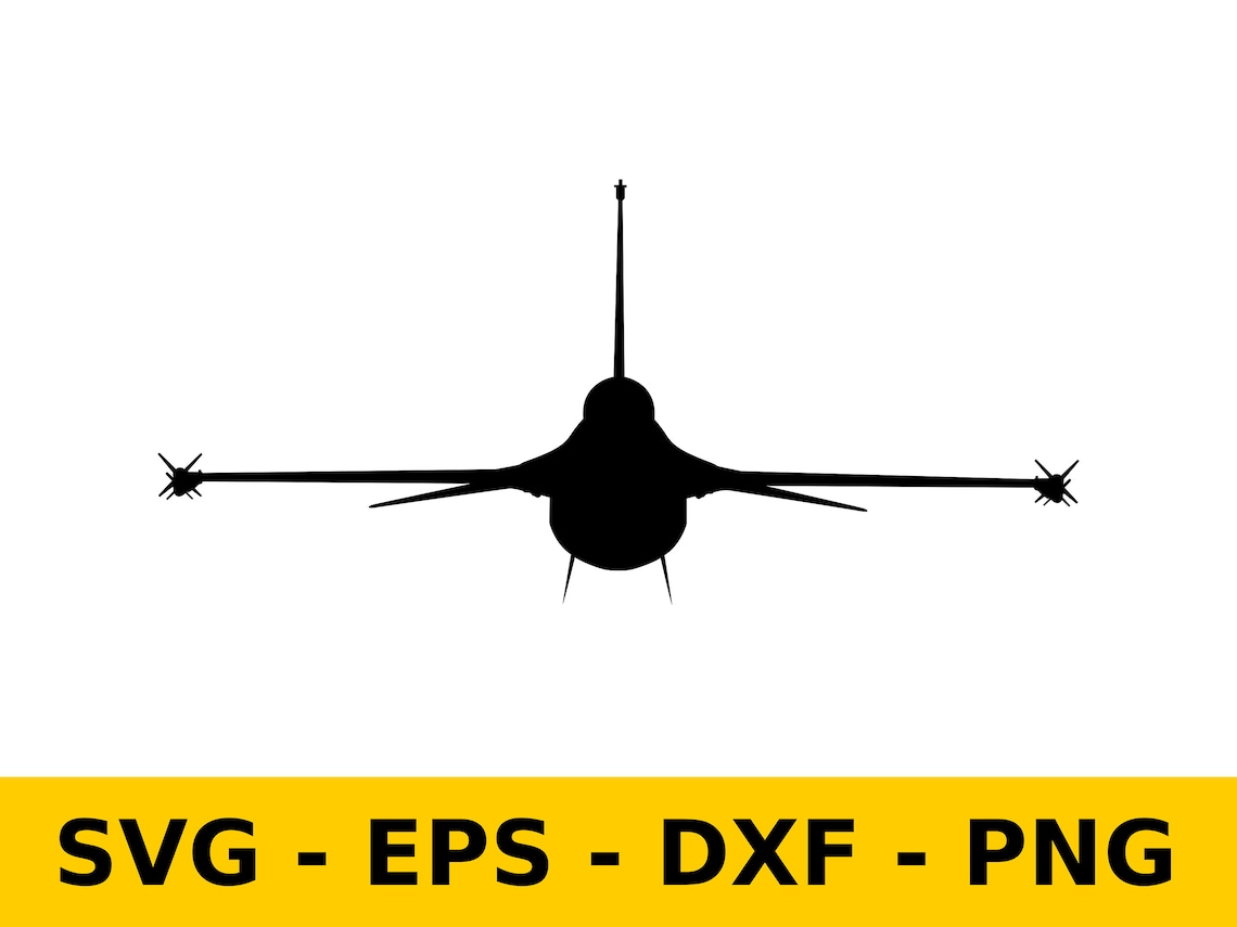 F-16 Fighting Falcon Svg, Eps, Dxf and Png | Warbird Svg| Vector Image ...