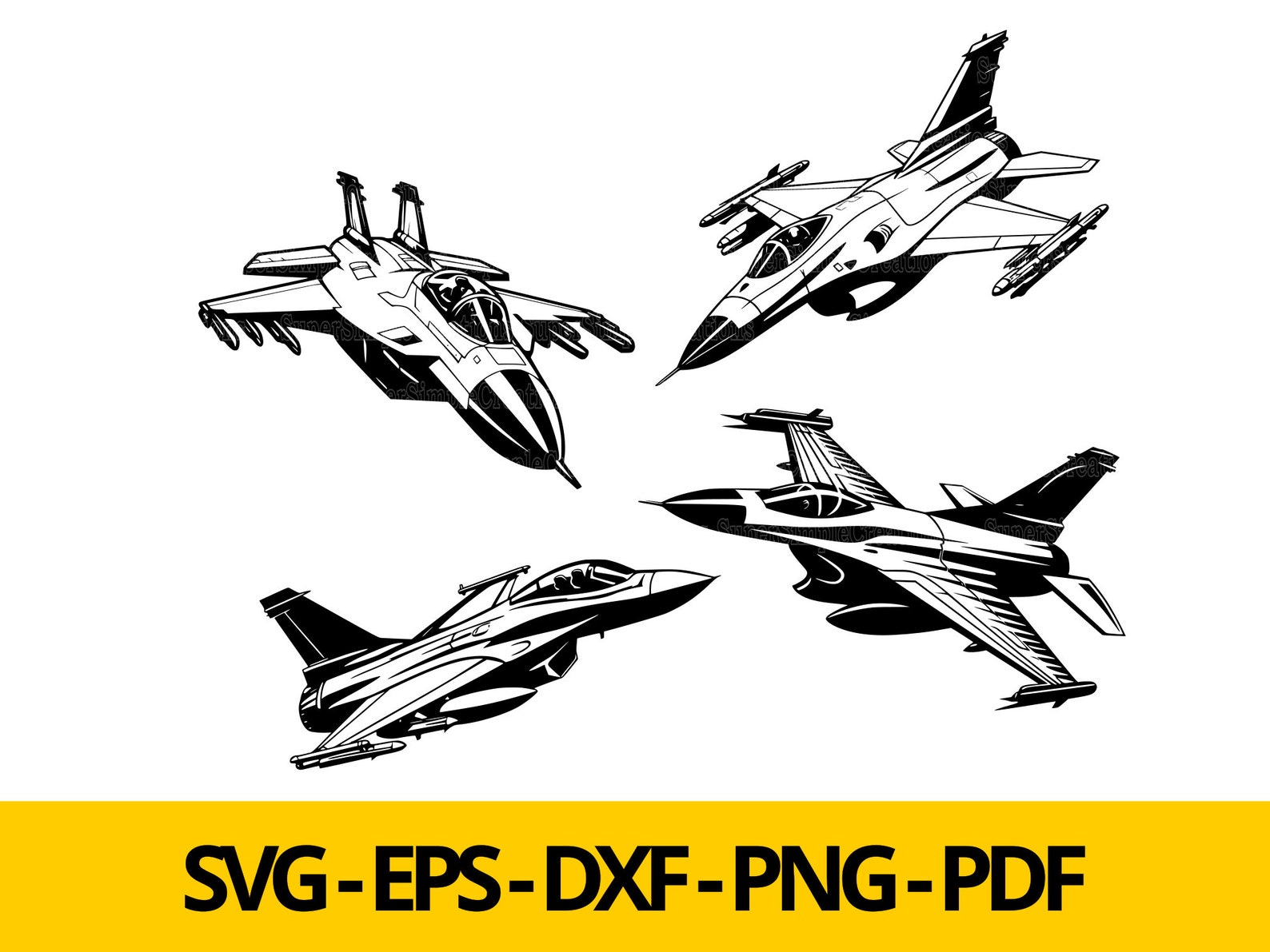 F-16 Fighting Falcon Bundle Svg | Warbird Svg| Vector Image | Clipart ...