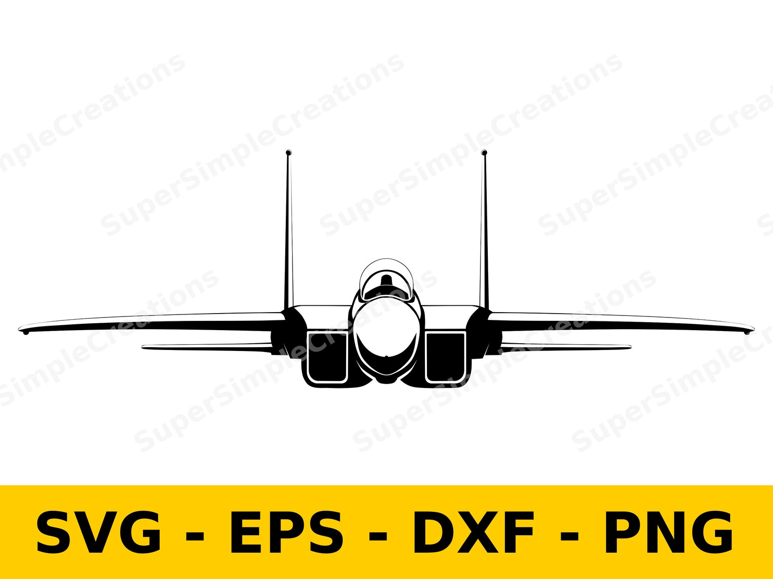 F-15 Eagle| Clipart | Warbird Svg| Fighter Plane Svg | Plane | Digital ...