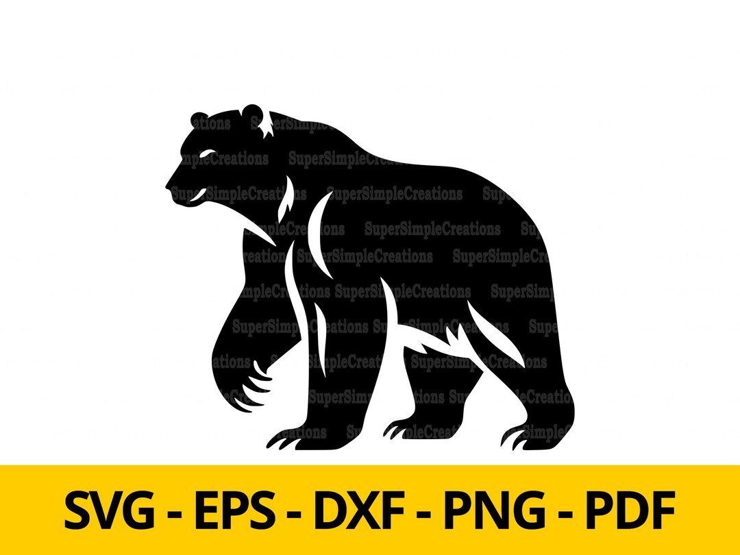 Bear Vector Design Svg Clipart Art Digital Download T-shirt Design ...