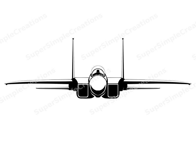 F-15 Eagle| Clipart | Warbird Svg| Fighter Plane Svg | Plane | Digital ...