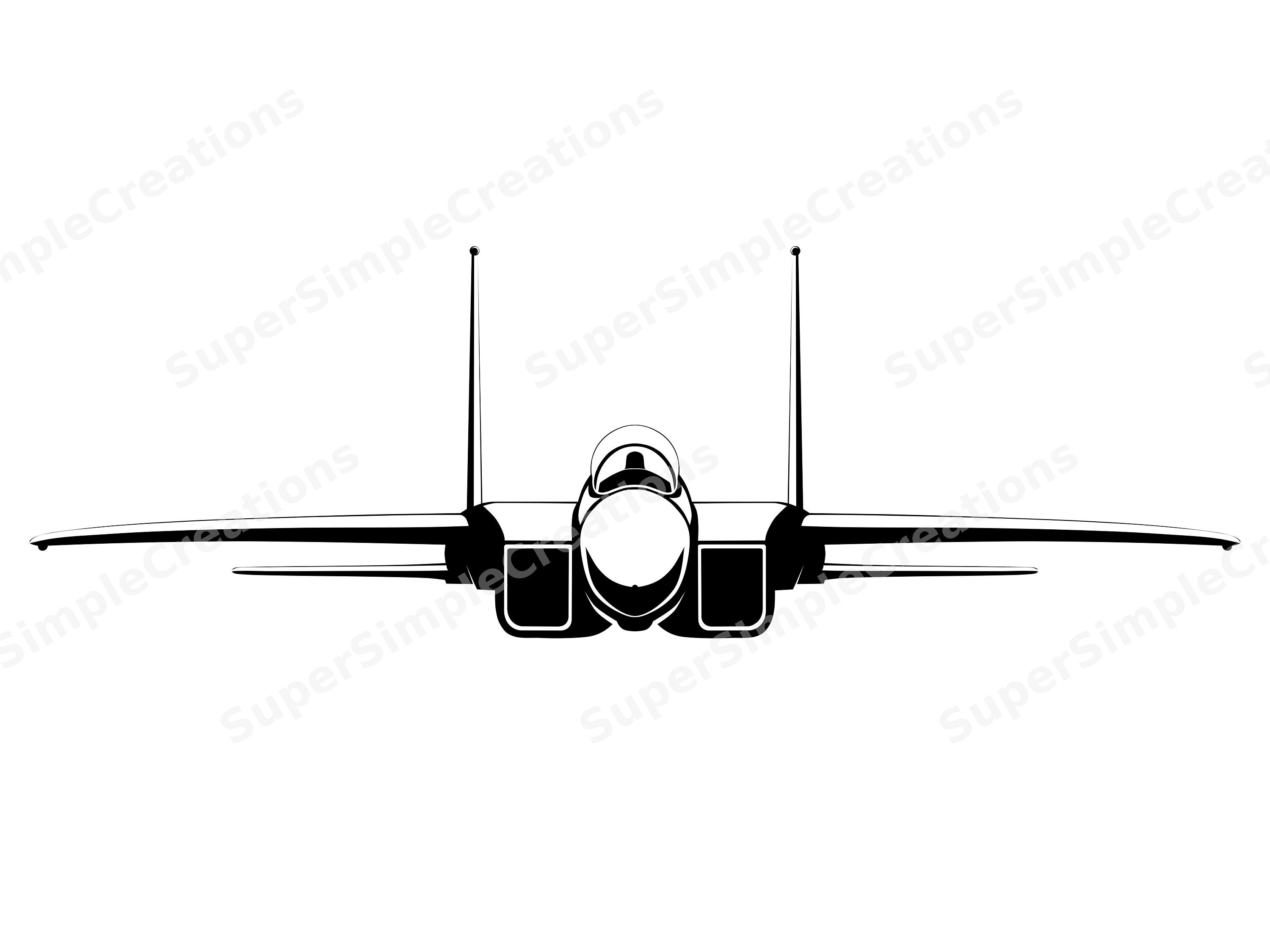 F-15 Eagle| Clipart | Warbird Svg| Fighter Plane Svg | Plane | Digital ...