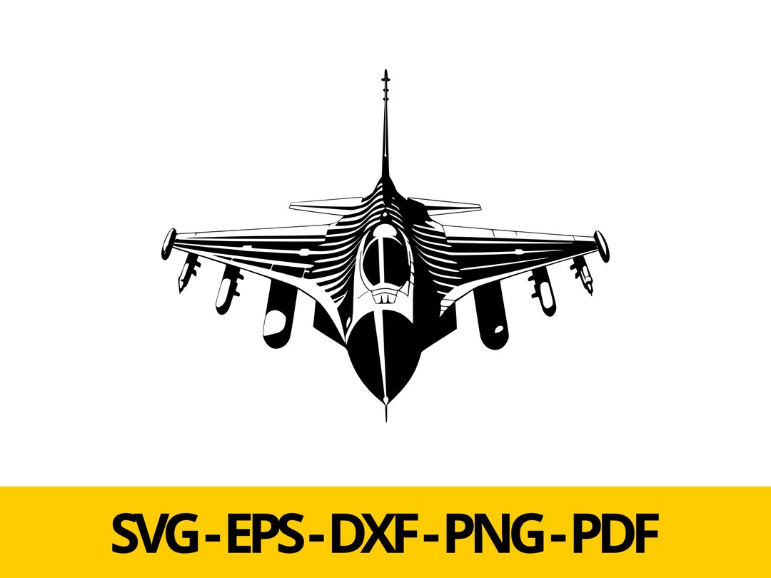 F-16 Fighting Falcon Svg, Eps, Dxf and Png | Warbird Svg| Vector Image ...