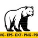 Bear Vector Design Svg Clipart Art Digital Download T-shirt Design ...