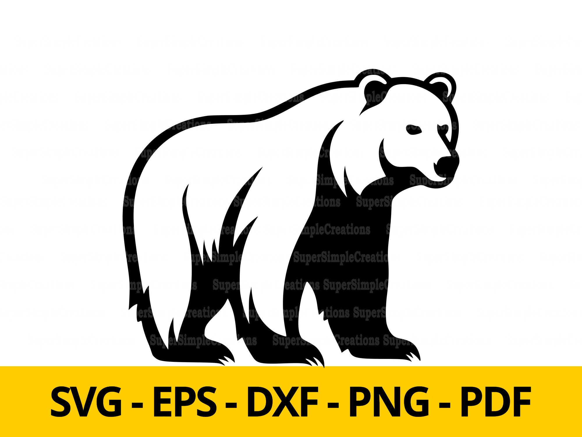 Bear Vector Design Svg Clipart Art Digital Download T-shirt Design ...