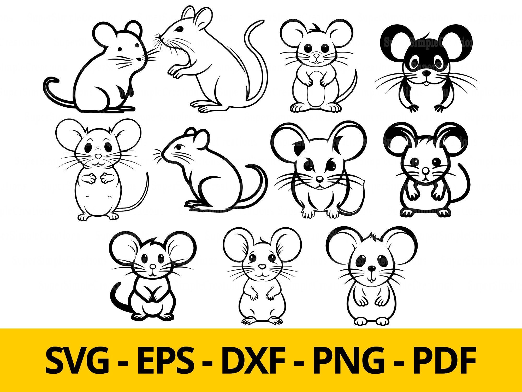 Mouse Vector Design Svg Clipart Art Digital Download T-shirt Design ...